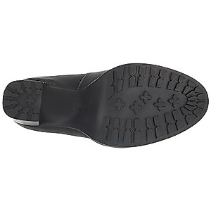 Naturalizer Womens Dabney Slip On Lug Sole Heeled Loafers Black Smooth 7.5 M