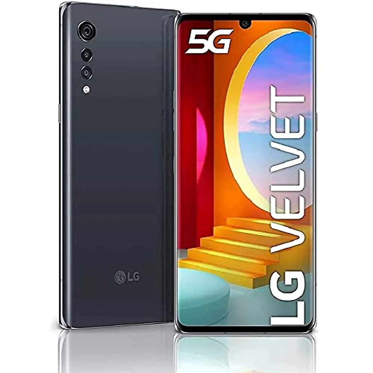 LG Velvet 5G (128GB, 6GB RAM) 6.8" Camera, Gray, Verizon Unlocked (Renewed)