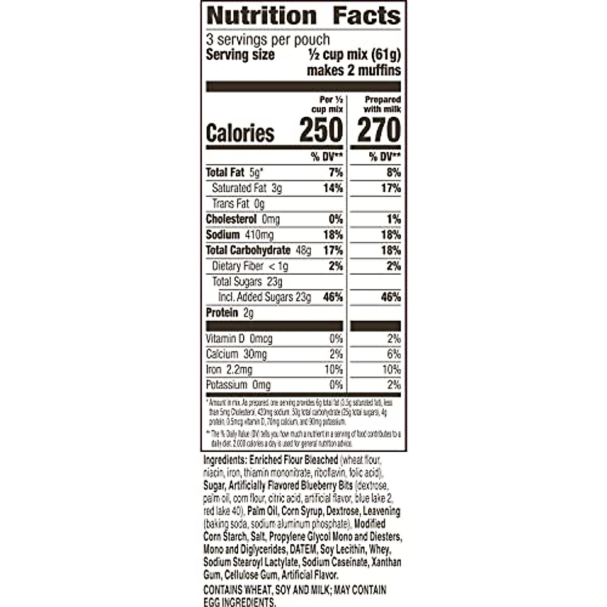 Betty Crocker Blueberry Muffin Mix, 6.5 oz (Pack of 9)