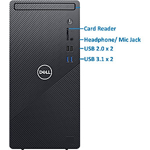 Dell Inspiron 3891 Desktop Computer, Intel Core i5-10400 Upto 4.3GHz, 8GB RAM, 256GB SSD NVMe, AC Wi-Fi, Bluetooth, HDMI, VGA, No DVD, SD-Card - Windows 10 Pro (Renewed)