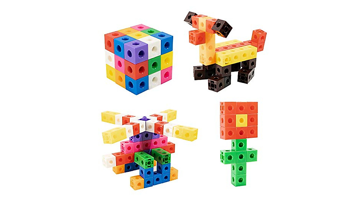 TOYLI 100 Piece Linking Cubes Set for Math & STEM Learning