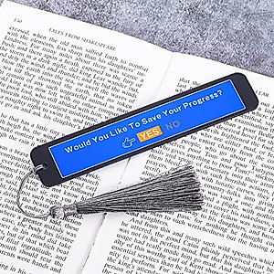 Stocking Stuffers for Men Boyfriend Teens Final Games Fantasy Save Your Progress Bookmark Novelty Funny Gifts for Men Vidiot Friends Christmas Birthday Valentines Gifts for Booklovers Gamer Husband
