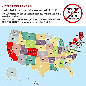 MAYASAF 2.25" Inlet/Outlet Universal Catalytic Converter, with O2 Port & Heat Shield (EPA Compliant)