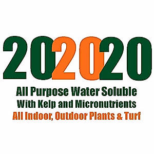 20-20-20 Plant Fertilizer by GS Plant Foods- All Purpose Water Soluble Plant Food with Kelp & Micronutrients (3 Pounds) - Suitable for All Plants, Turf, Indoor & Outdoor Plants