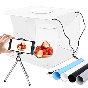 Upgrade Emart 14" x 16" Photography Table Top Light Box 104 LED Portable Photo Studio Shooting Tent