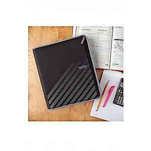 Five Star Xpanz Zipper Binder, 2" Round Rings, 380 Sheets, Grey