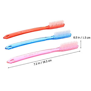 HEALLILY Hard Bristles Toothbrush Durable Practical Cleaning Toothbrush for Daily Use 12pcs