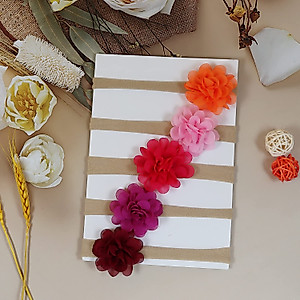 ALinmo 40 Pack 2" Chiffon Flower Headbands Elastics Nylon Headbands Hair Accessories for Baby Girls Newborn Infant Toddlers Kids