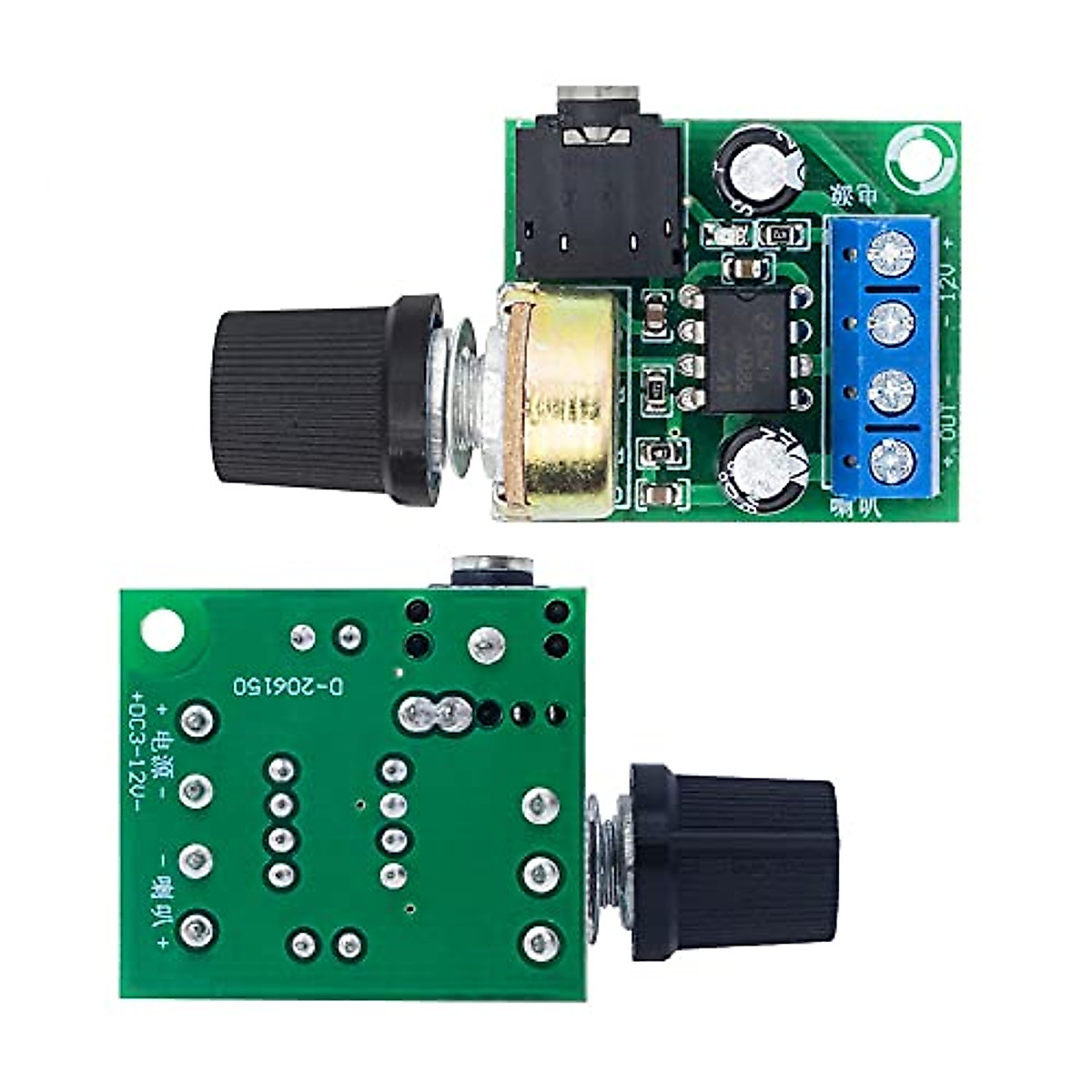 Acxico 2Pcs LM386 10W Mini Power Amplifier Board Audio Amplifier Module DC 3-12V Volume Adjustable Control
