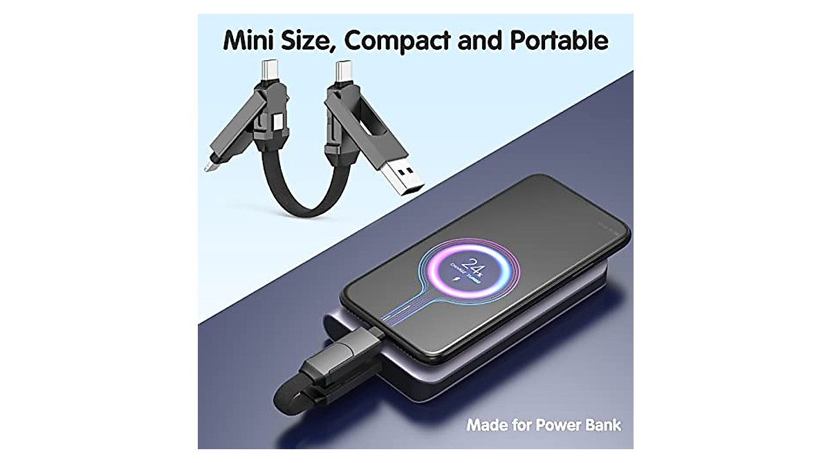 CHAFON 5-in-1 Portable Magnetic Charging Cable with 60W Power Delivery