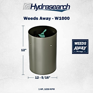 Weeds Away | 1 HP, 115V | with Shallow Water Stand | Protects Ponds & Lakes from Weeds | Hydrasearch | WS1000.100 (100 Feet Cord)