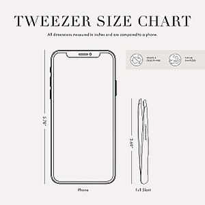 Tweezerman Stainless Steel Slant Tweezer - Eyebrow Tweezers for Women and Men (Platinum Silver)