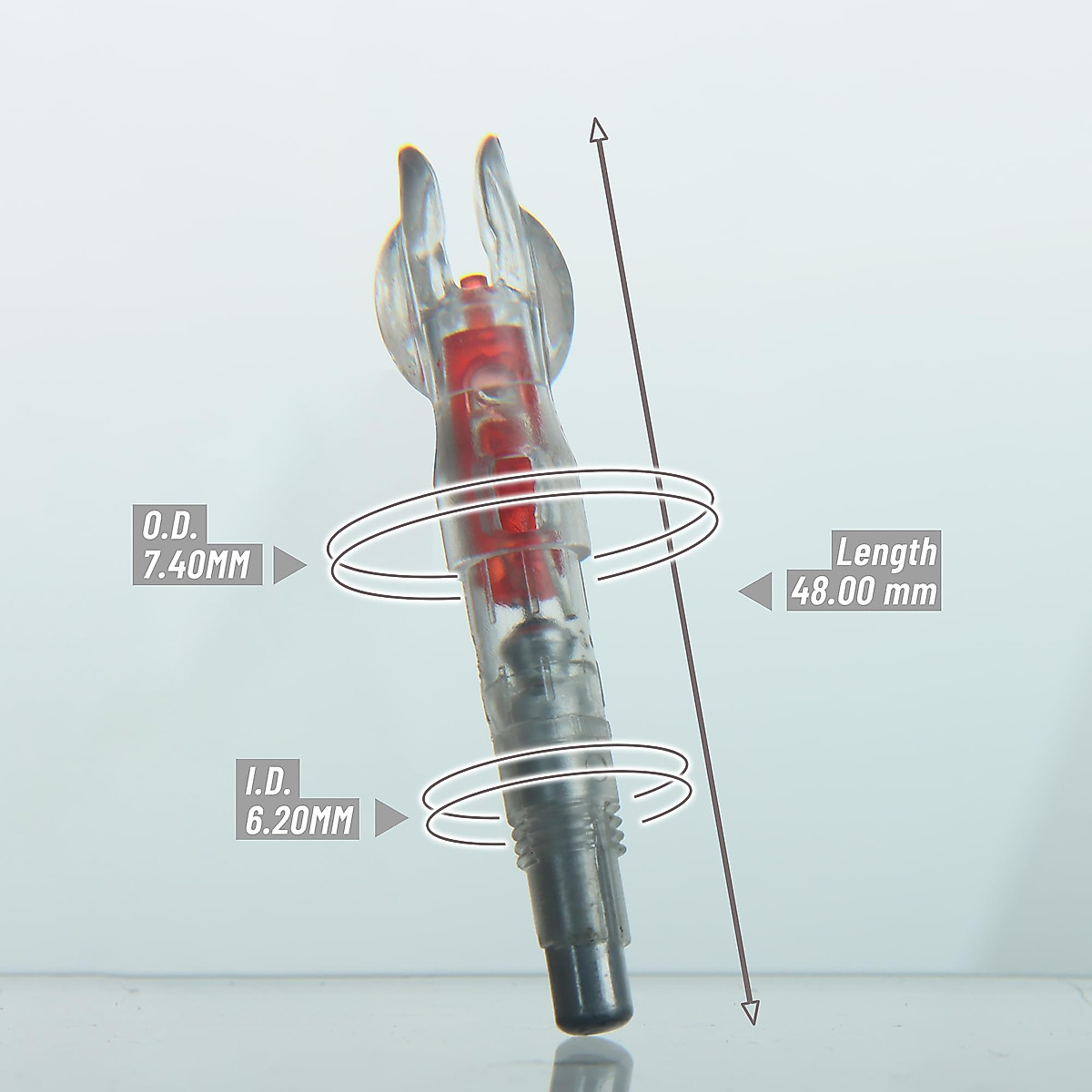 Letszhu 5 PCS Archery Nocks Lighted Nocks .244 inch/6.20mm Inner Diameter for Target Shooting Hunting