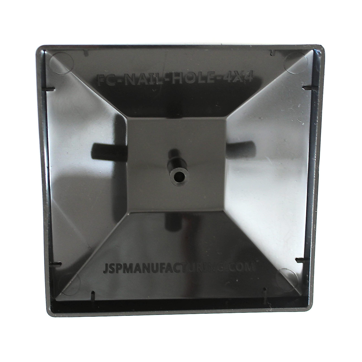 Nominal 4x4 Plastic Fence Post Caps with Nail Hole (3-5/8"x 3-5/8") (12, Black)