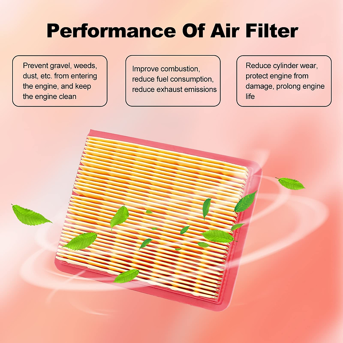 JICHEKU 951-15245 Air Filter Compatible with MTD 951-15245 751-15245 Cub Cadet 490-200-M065 159cc 1X65 5X65 6X65 8X65 196cc 5X70 6X70 7X71 Engines(2Pack)