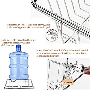 NiuYichee Dish Drying Rack in Sink, Expandable Stainless Steel Dish Drainer Rack Organizer Over Sink Counter, with Stainless Steel Utensil Racks, Fit 14.2" to 19.5" Sinks (Small)