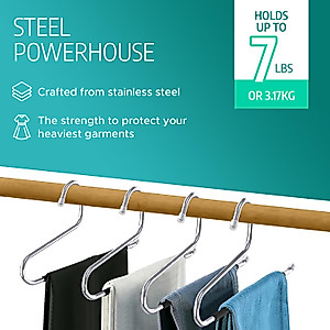 Pants Hangers | Open-Ended Metal Pants Hangers, 15 Black Pant Hangers Non-Slip Hangers for Pants, Jeans, Slacks, Blanket, Tablecloth - Space-Saving Pants Hangers for Women and Men by ERA Accents