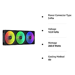 Cooler Master MasterFan SF360R ARGB 360mm All-In-One Square Frame Fan w/ 24 Independently-Controlled ARGB LEDS, Cable Management, PWM Control Fan for Computer Case and CPU Liquid Cooler