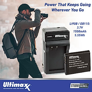 Ultimaxx Advanced Ricoh GR III Digital Camera Bundle (Diary Edition) - Includes: 128GB Ultra Memory Card, 2X Spare Batteries, Selfie Stick, Water-Resistant Camera Backpack & Much More (23pc Bundle)