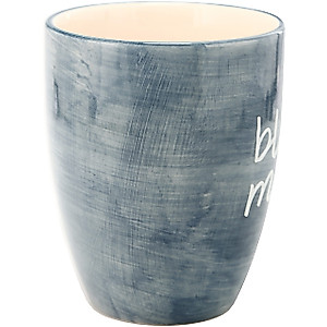 Mom Life Blessed Mama Navy Blue Large 20 oz Ceramic Coffee Mug Tea Cup, Blue