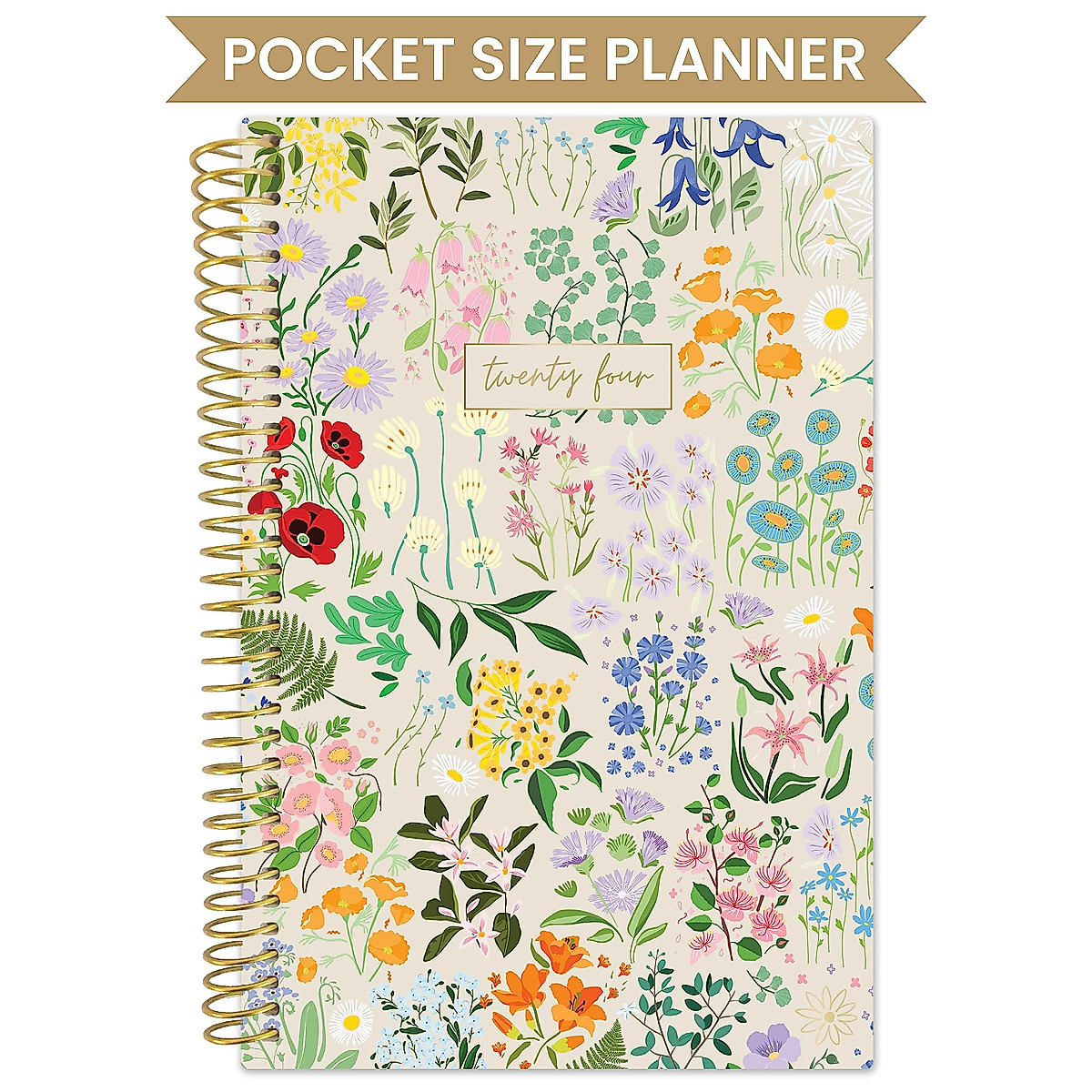 bloom daily planners 2024 Pocket Planner - 4” x 6” - (January 2024 - December 2024) - MINI Weekly/Monthly Agenda Organizer & Calendar Book - Garden Party