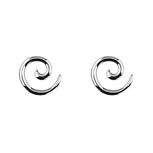 Forbidden Body Jewelry Pair of 12g (2mm) Surgical Steel Solid Spiral Taper Earrings