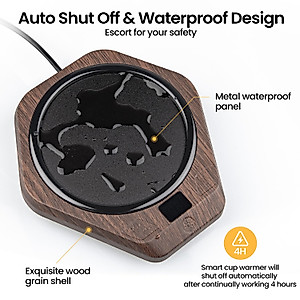 Coffee Mug Warmer, AksBlay Smart Mug Warmer with 3 Temperature Settings, Auto Shut Off Electric Cup Warmer Tea Warmer Beverage Warmer Candle Warmer, Portable Cup warmer for Office, Home Desk