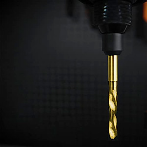 ARROWMAX Mini Twist Drill Bits Set, Size Marked, 0.5mm-2.3mm, Titanium Coated High Speed Steel Micro Drill Bits, 3/32-Inch Shank, Hole Drilling Tool for DIY, Jewelry, Amber, Beads,Copper, Wood (Set B)