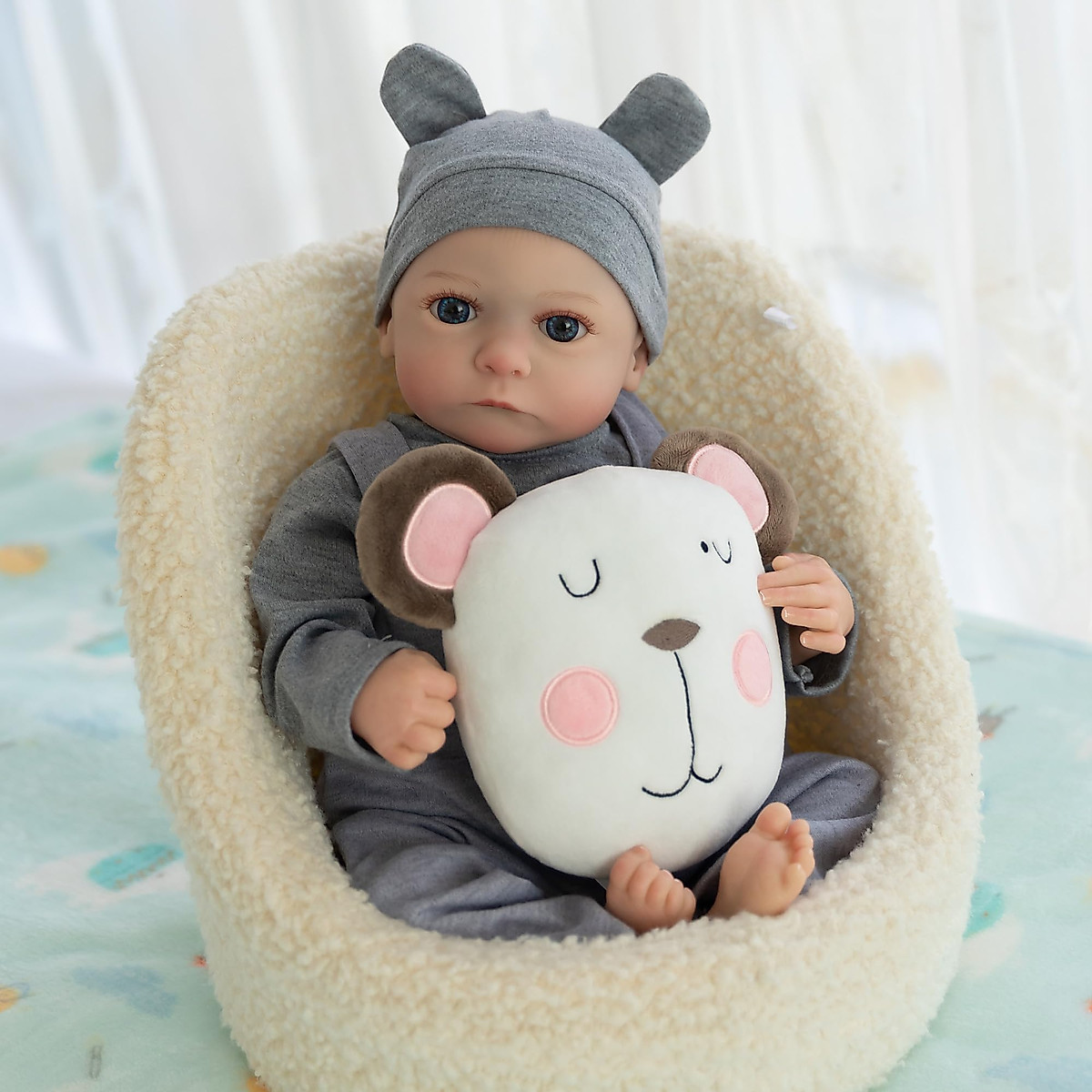 Thorogod Realistic Reborn 18 Inch Baby Doll - Soft Cloth Body, Looks Real for Kids Age 3+