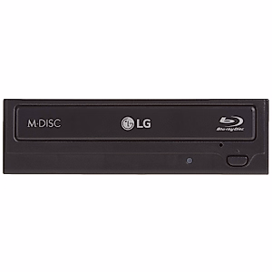 LG Electronics WH16NS40 16X Blu-ray/DVD/CD Multi compatible Internal SATA Rewriter Drive, BDXL, M-DISC Support, Black