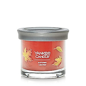 Yankee Candle Autumn Leaves Scented, Signature 4.3oz Small Tumbler Single Wick Candle, Over 20 Hours of Burn Time