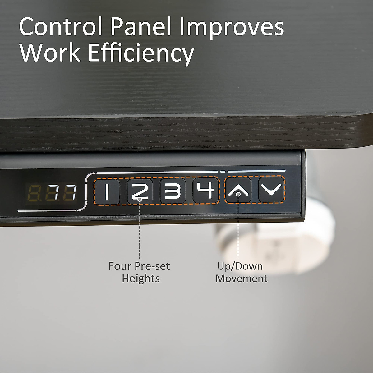 Vinsetto 65.75" Adjustable Height Standing Desk, V-Shaped Computer Desk Workstation for Home, Office, Black