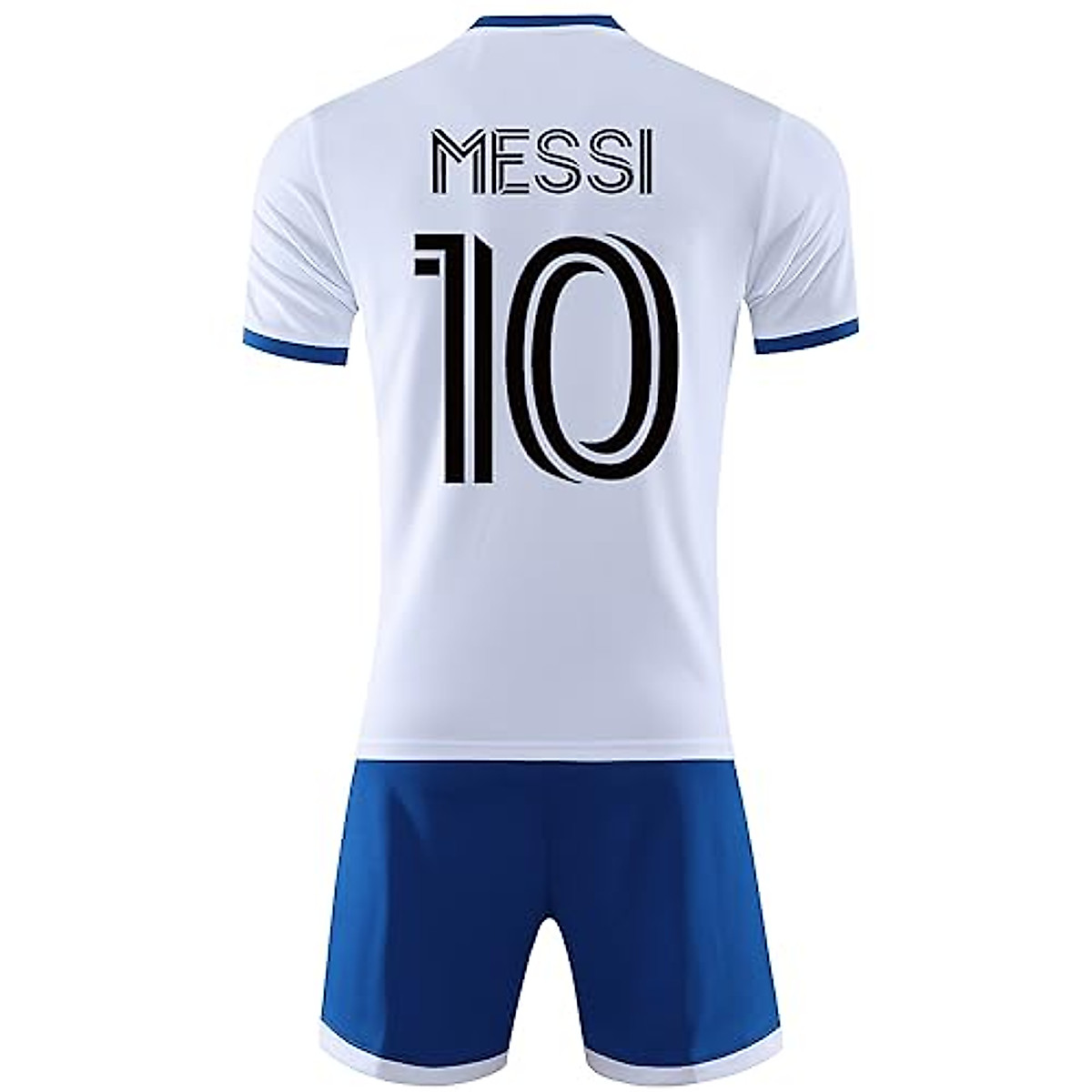ELTONYA MESSii Argentina Soccer Jerseys for Boys Kids 2022 World Cup HOM/Awy Football Sports Team Shirt&Shorts Kit Uniform White