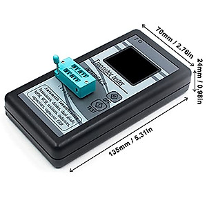 Aideepen Transistor Tester,Atmega328 Mosfet Automatic Checker Detector Capacitor Tester for NPN PNP Transistor Diode Resistor Inductor Capacitance MOS SCR LCR ESR