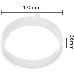 Hose Tube Connector Interface Air Conditioner Exhaust Duct Interface ABS RV Connector Adapter for Mobile Air Conditioning KYR-35 White1