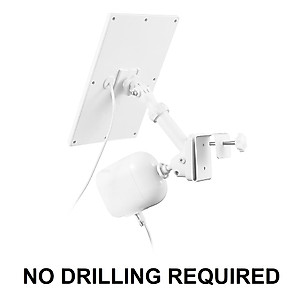 Wasserstein Gutter Mount for Camera & Solar Panel - Compatible with Wyze, Blink, Ring, Arlo, & Eufy (White)