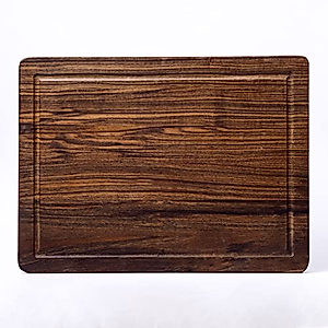 Dark Walnut Wood Cutting Board For Kitchen with Juice Groove, Chopping Board Made of Walnut Wood in Large & Medium sizes for Meat, Cheese and Vegetables (Black Walnut 16x12 inch)