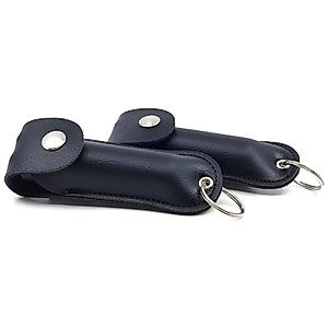 POLICE MAGNUM Mini Pepper Spray Self Defense- Max Heat Strength OC Spray- 2 Pack 1/2 ounce Holster Keychains (Black)