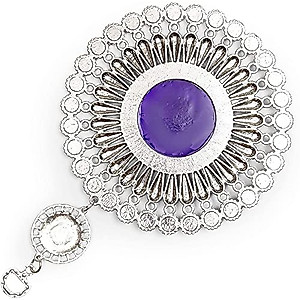 Evil Eye Wall Hanging, Turkish Amulet Decoration (Blue Glass, 5 Inches)