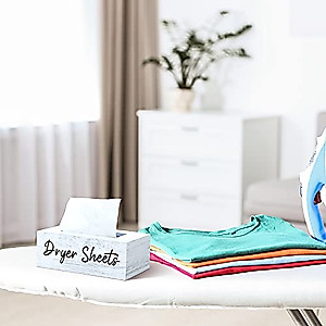 Dryer Sheet Dispenser for Laundry Room Decor Dryer Sheet Holder Dryer Sheet Container Laundry Detergent Dispenser for Elevating Your Home, 7.87 x 4.72 x 2.75 Inches (Grey Blue)