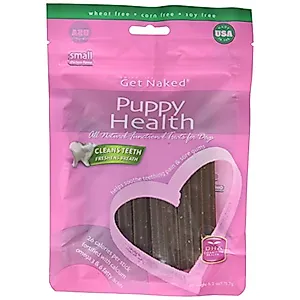 Get Naked Puppy Health Dental Chew Sticks for Puppies and Dogs, Small/6.2-Ounce, 18 sticks/Pack (2-pack)
