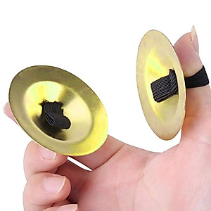 bjlongyi Belly Dance Finger Cymbal Durable Brass Material,1pair as Your Musical Instrument Accessories GOLD