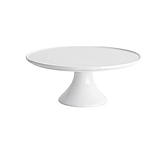 10-Inch Porcelain Cake Stand, Round Dessert Stand, Cake Stand for Dessert Table, White Round Ceramic Dessert Display Stands Cupcake Holder, Cupcake Stand for Wedding, Birthday Party, Baby Shower