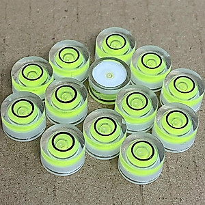 10Pcs Small Circular Bubble Level 10x6mm Mini Round Bullseye Spirit Levels Measuring Tools