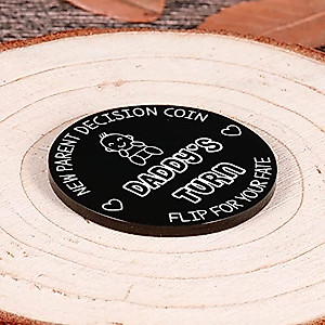Funny Decision Coin New Mom Dad To Be New Parent Gifts for Pregnant Women First Time Mommy Daddy Birthday Gift for Men Husband Wife Expecting Mother Fathers Day New Baby Present Double-Sided Christmas