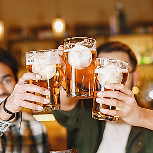 Silicone Ice Cube Trays Round Ice Cube Mold Spheres Ice Ball Maker (6 Round Ice Ball Black)