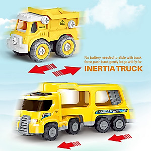 Rydohi Kids Toys Car for Boys : Boy Toy Trucks for 3 4 5 6 Year Old Boys Girls | Toddler Toys 5 in 1 Carrier Vehicle Construction Toys for Kids Age 3-12 | Birthday Party Boy Gifts for Kids