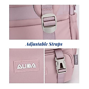 Aesthetic Laptop Backpack Kawaii Backpack Back to School Anti Theft Slim Durable Backpack with Large Capacity (Pink)