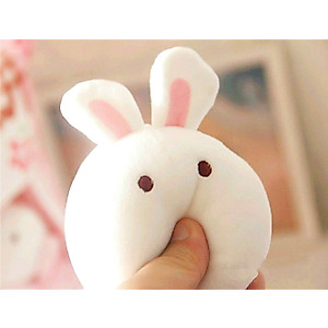 Nenalayo Cute Throw Pillow Stuffed Animal Toys Removable Fluffy Bunnies Creative Gifts for Teens Girls Kids