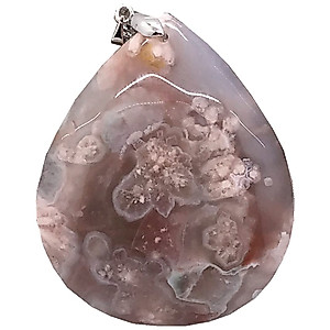 DUOVEKT Natural Cherry Agate Pendant Jewelry For Women Men 53x44x12mm Beads Lucky Crystal Stone Sliver Gemstone AAAAA
